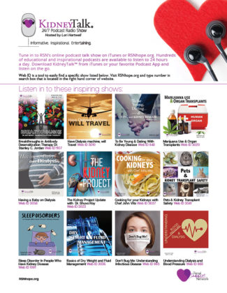 information and help navigating and living successfully with kidney disease