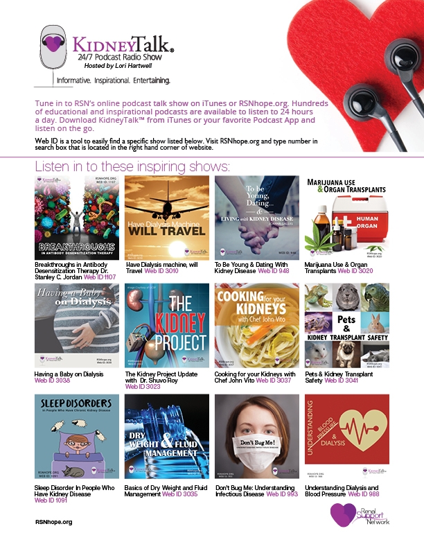 information and help navigating and living successfully with kidney disease