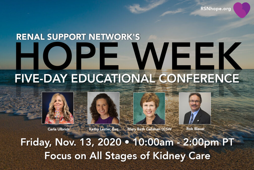 Hope Week Friday - All Stages of Kidney Disease Care